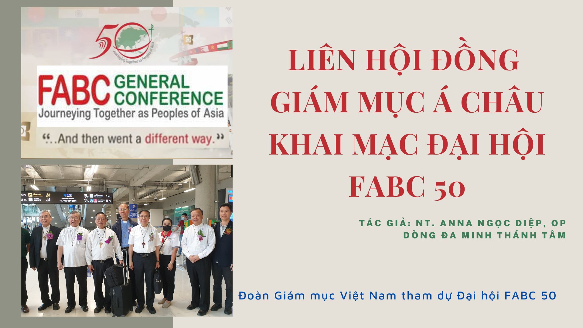 LIÊN HỘI ĐỒNG GIÁM MỤC Á CHÂU - ĐÔI NÉT VỀ CHƯƠNG TRÌNH ĐẠI HỘI FABC 50