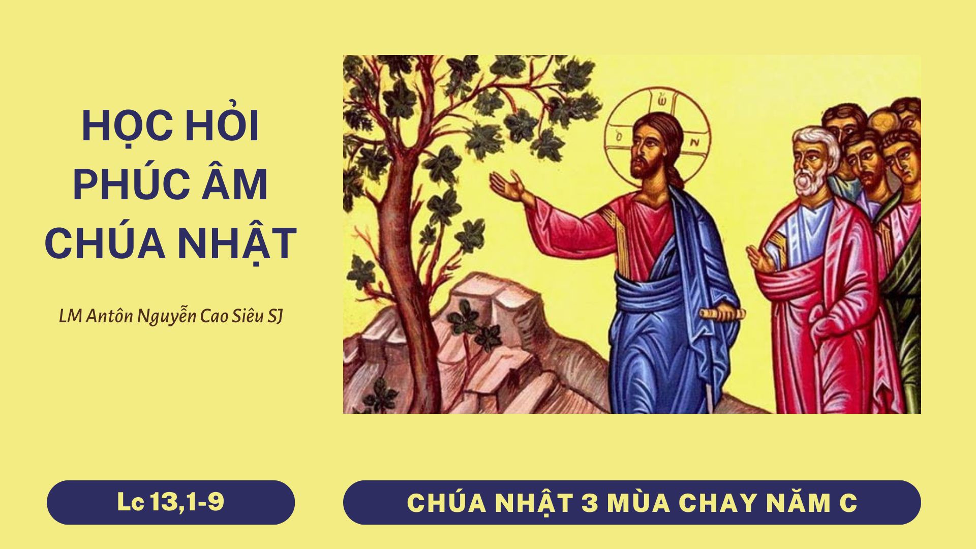 HỌC HỎI PHÚC ÂM CHÚA NHẬT 3 MÙA CHAY NĂM C (LC 13,1-9)